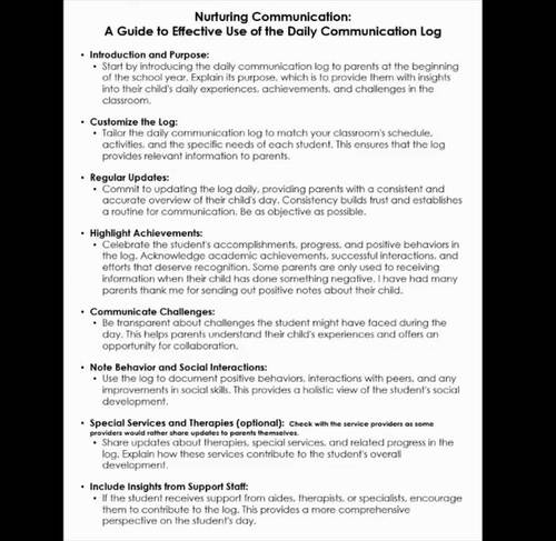 Daily Communication Log - Behavior Log (Editable) by Teaching with ...