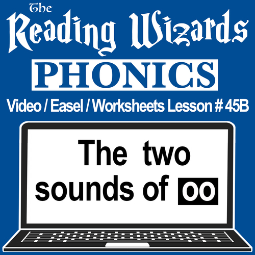Phonics Two Sounds of OO - Video Worksheets Easel - Reading Wizards #45B