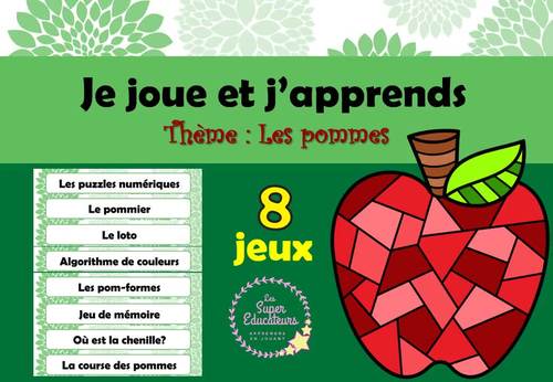 8 jeux pommes 8 apples games by Les Super Educateurs | TPT