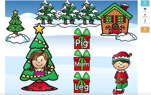 Christmas CVC words - Boom cards for distance learning by The kinder ...