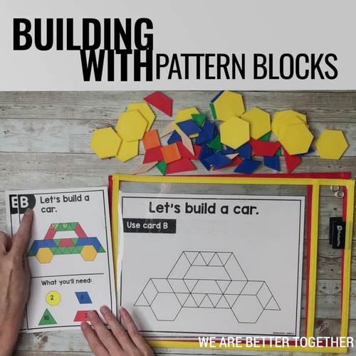 Composite Shapes Pattern Block Task Cards K.G.B.6 | TPT