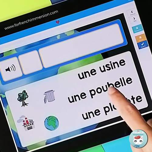 French Earth Day Vocabulary Practice CARTES BOOM pour le jour de la Terre
