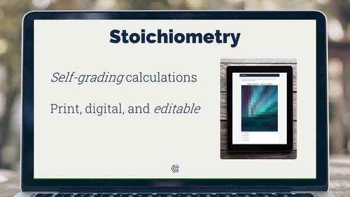 Stoichiometry Calculations Chemistry Print, Digital, and Editable ...