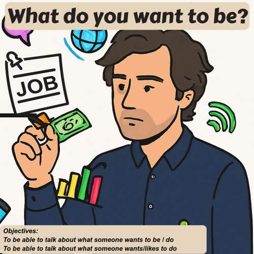 ESL Speaking & Grammar Activities: Talking About Jobs & Future Dreams ...