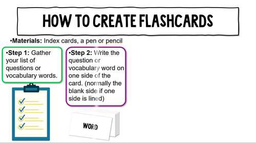 Study Tips and Skills- Creating and Using Flashcards Lesson & Handout