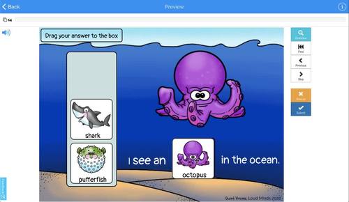 Ocean Animals: Basic Vocabulary Boom Cards™ | Distance Learning | TPT