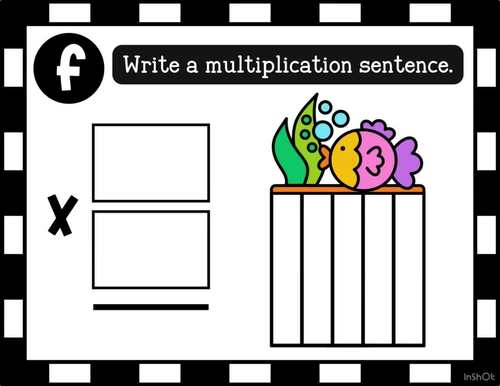 Multiplication Arrays + Area Math Task Cards for 3rd-5th Grade {August}