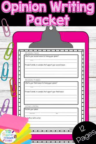 Opinion Writing Unit Packet BUNDLE by Education Edventures | TPT