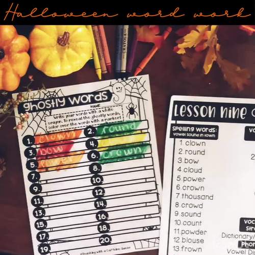 Halloween Word Work by Teaching with a Caffeine Queen | TPT