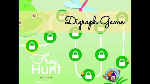 Frog Theme Digraph Game for Google Slides™ by Little Library of Learning