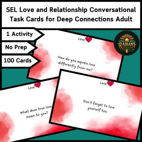 SEL Love and Relationship Conversational Task Cards for Deep ...