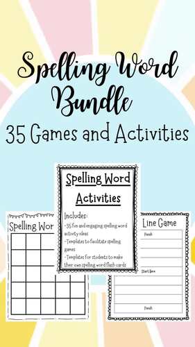 Spelling Words Bundle-35 Fun and Engaging Activities to Use with Any ...