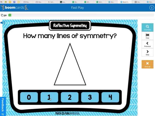 Lines of Symmetry | Self-checking Practice | Boom™ Cards | 4.G.A.3