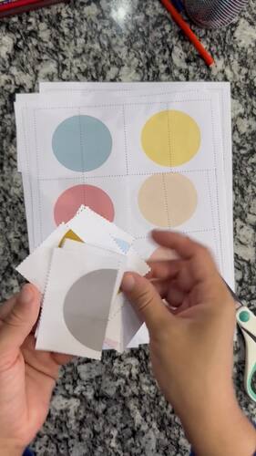 2 pieces game puzzle color matching sorting Matching busy work center