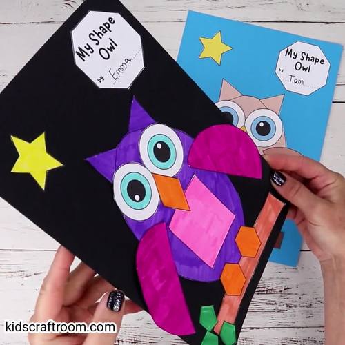 Shape Animal Craft / Owl Craft / 2D Shape Activities by Kids Craft Room