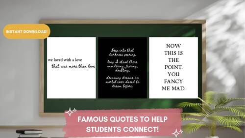 Edgar Allan Poe Quote Posters | Gothic ELA Poetry Classroom Decor
