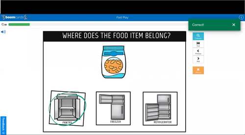 Life Skills Nutrition Special Education Sort Food by Category Boom Cards™