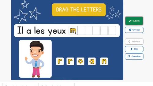 French Physical traits Appearance BOOM CARDS Descriptions Physiques SET 4