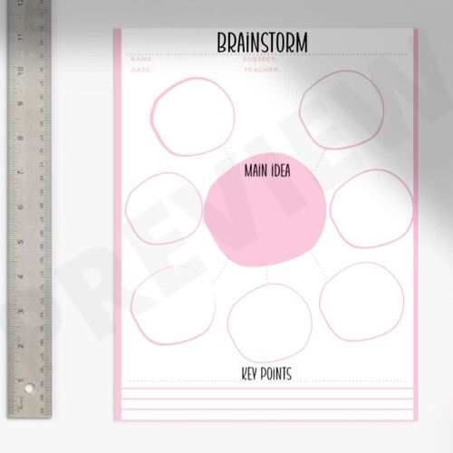 Brainstorming Graphic Organizers Ideas Worksheet Mind Map Brain Dump ...