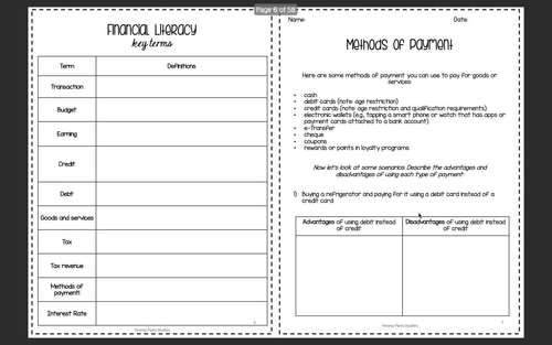 Grades 5 & 6 Math - Financial Literacy Unit Plans! NEW Ontario Math ...