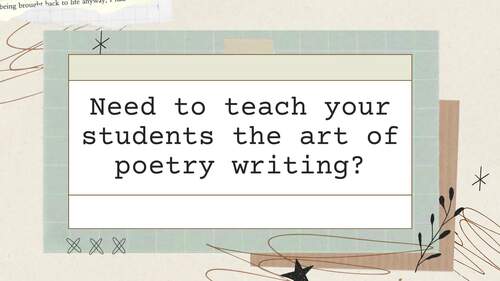 POETRY WRITING PowerPoint Lessons BUNDLE | POETRY TEACHING SLIDES BUNDLE
