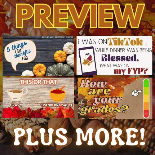 Black Friday Bundle Thanksgiving Activities Middle School FUN and SEL