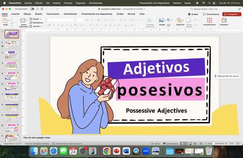 Possessive Adjectives in Spanish PowerPoint mi, tu, su Grammar Lesson ...