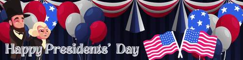 PRESIDENTS DAY ANIMATED Virtual BANNER | GOOGLE CLASSROOM BANNER