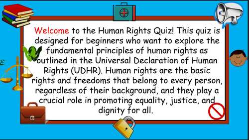 Human Rights Quiz: Explore the Basics of UDHR/ PowerPoint Video ...