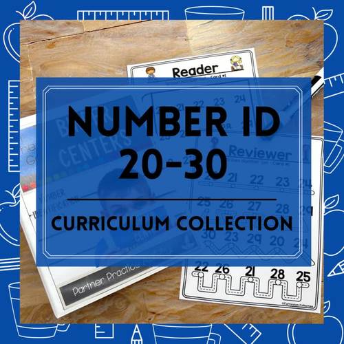 Number Recognition Binder Centers | Identifying Numbers 20-30 | Number ...