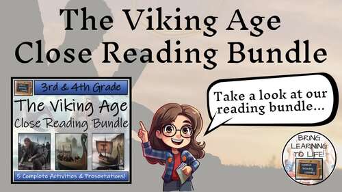 The Viking Age Close Reading Comprehension Bundle | 3rd Grade & 4th Grade