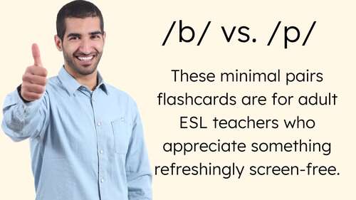 B P Minimal Pair FLASHCARDS for Adult ESL Pronunciation by Rike Neville