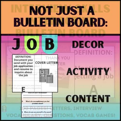 Job Interview Bulletin Board Team Building Back to School activity ...