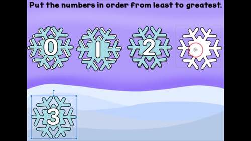 Winter Ordering Numbers Least to Greatest to 20 Number Order Google Slides