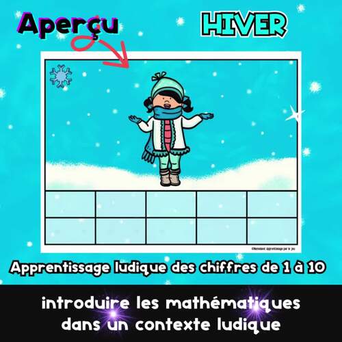 Hiver. Attrape et compte les flocons de neige | TPT