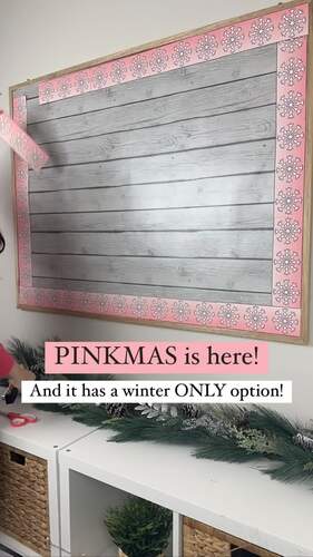 Pink Christmas Bulletin Board Kit | Pinkmas by Learning with Kiki