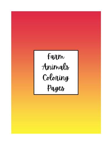 FARM ANIMALS Coloring Pages by Pre-K Life | TPT