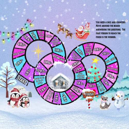 Christmas math games 2nd Grade, 3rd & 4th grade Christmas times table ...