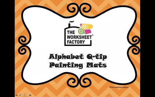 Alphabet Q-Tip Painting Mats | Q-Tip Letter Painting - Alphabet Worksheets