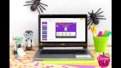 Halloween Digital Numbers Google Slides for Kindergarten Distance Learning