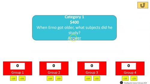 Erno Rubik and his Magic Cube Jeopardy 25-26 Bluebonnet Nominee | TPT