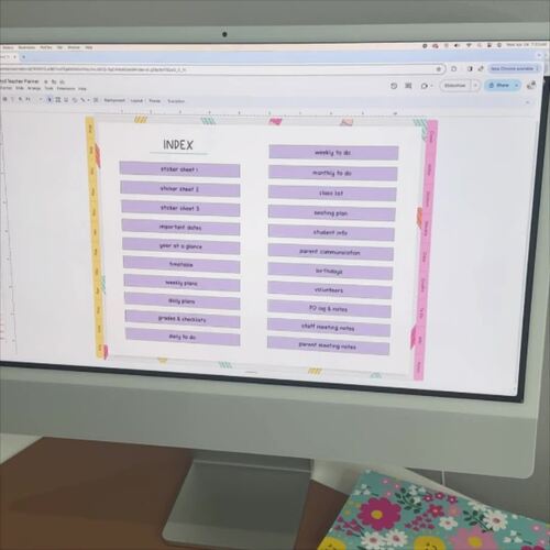 Digital Teacher Planner in Google Slides with Editable Weekly Planner ...