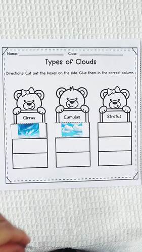 Types of Clouds – Cut and Paste Sorting Activity by Taketing Academy