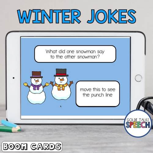 Winter Jokes Boom Cards | Speech Therapy | Distance Learning | TPT