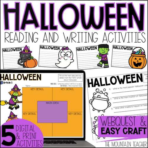 All About Halloween Reading Comprehension Activities, Webquest ...