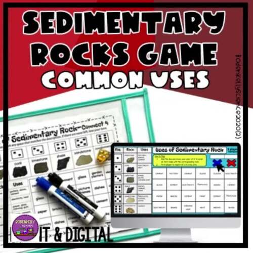 Common Everyday Uses of Sedimentary Rocks Activity Digital/Printable Game