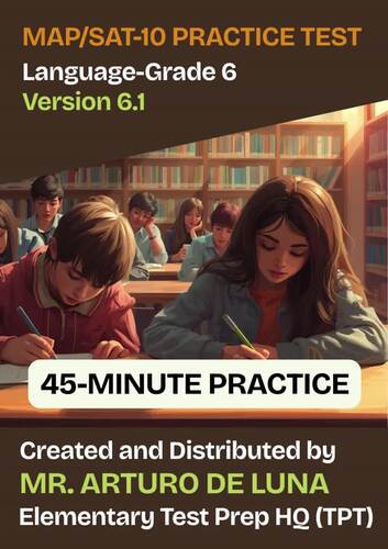 45-Minute MAP/SAT-10 Practice Test in Language-Grade 6-V6.1 | TPT