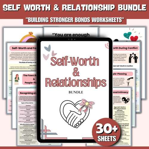 Self Worth & Relationship, Therapy Worksheets, couples therapy ...