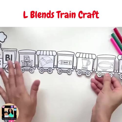 Consonant Beginning L Blends Train Craft Activity | Blends Craft Activity