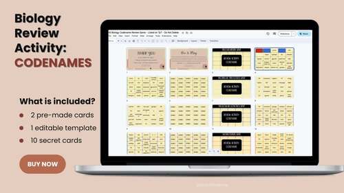 SBI4U + SBI3U High School Biology Unit Review Activity: Codename (BUNDLE)